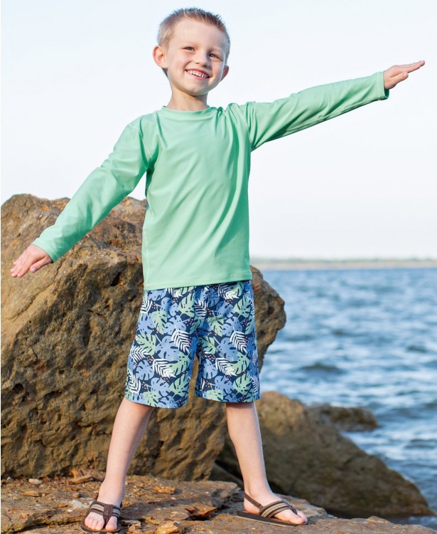 Sage Logo Long Sleeve Rash Guard – Mio Bambino